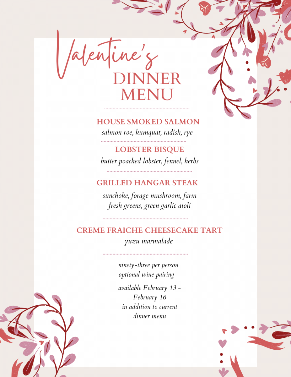 Valentine's Weekend 2025 - Dinner Special Menu Events in Plymouth ...