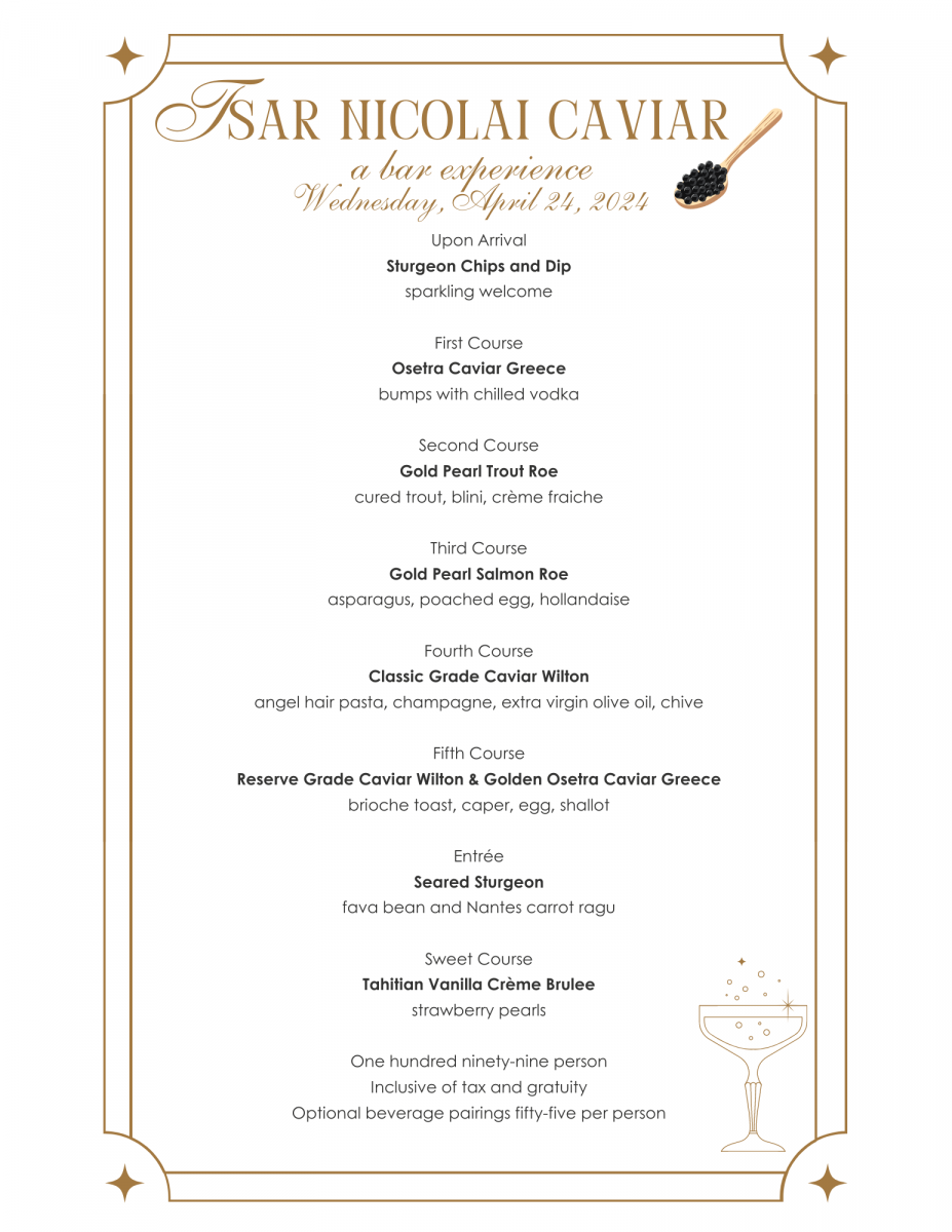 Tsar Nicolaui Caviar Dinner - A Bar Experience Events in Plymouth ...